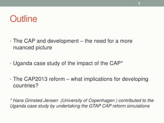 Matthews The EU's Common Agricultural Policy (CAP) and developing ...