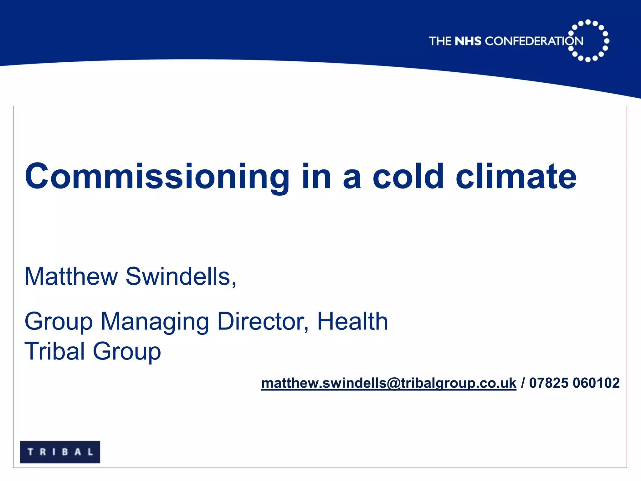 NHS Confederation Conference Presentation 2009 | PDF | Health Insurance ...