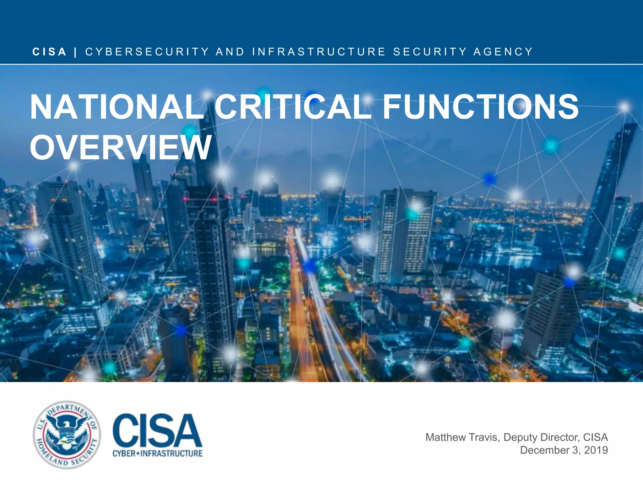 National Critical Functions overview | PPTX