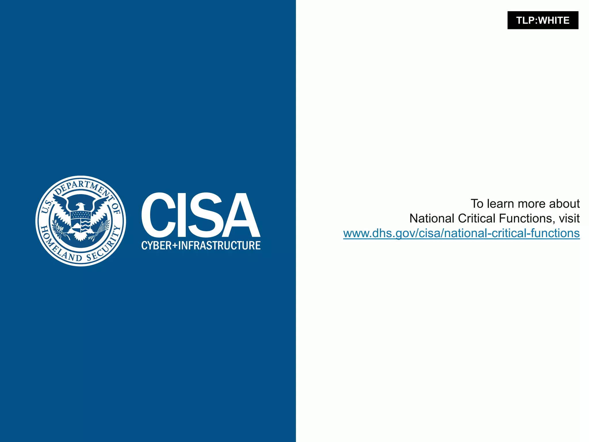 National Critical Functions overview | PPTX