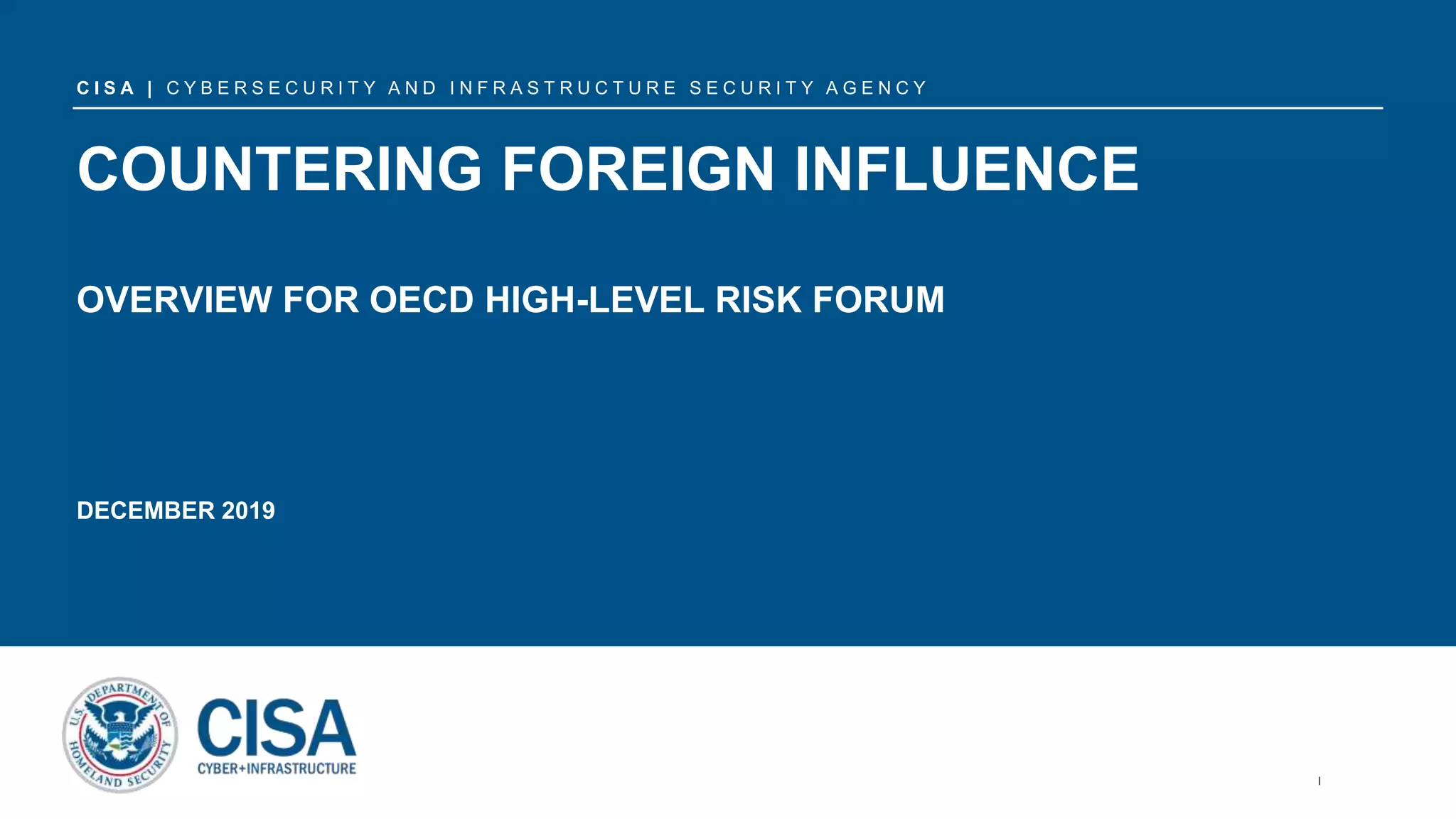 Countering Foreign Influence | PPT