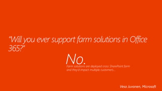 Transforming your full-trust solutions to the Add-in model / SharePoint Framework | PPT