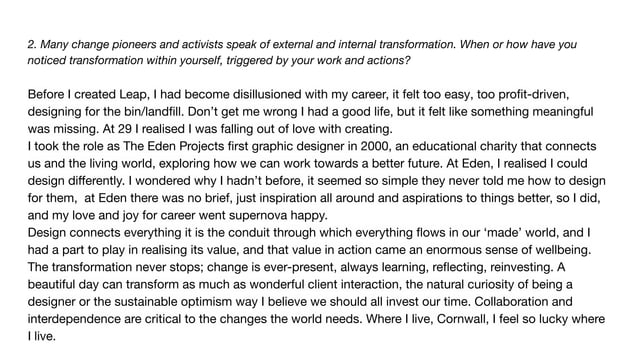 Positive Change Maker Interview: Matt Hocking | PDF