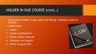 parties of Negotiable Instruments | PPTX