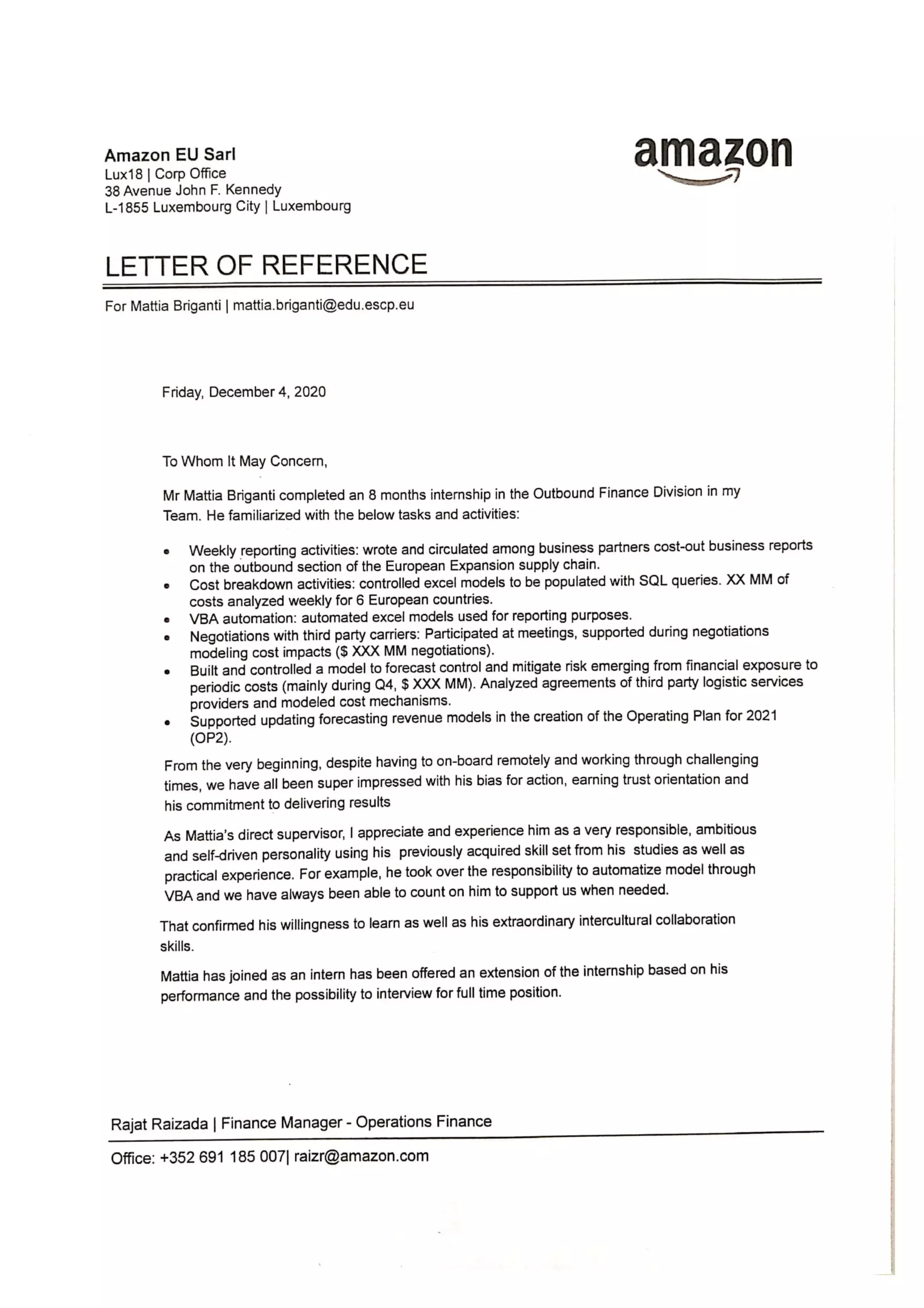Reference Letter | PDF