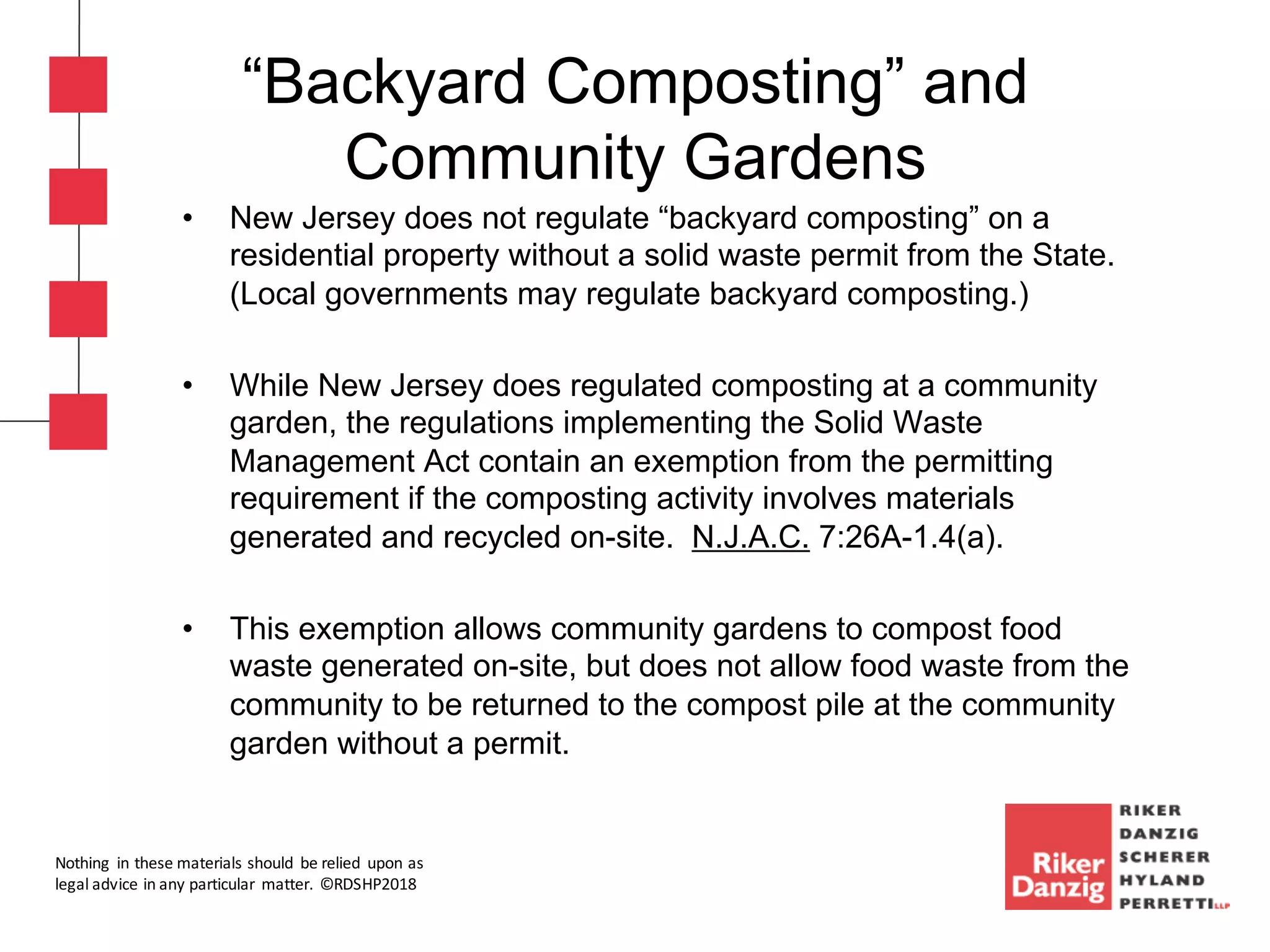 Relaxing New Jersey Regulation of Composting at a Community Garden | PDF