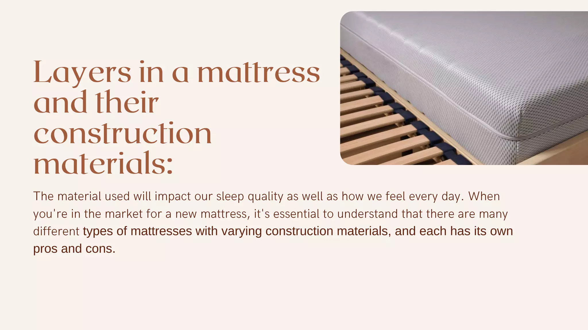 How Does Mattress Construction Impact Your Sleep | PPT