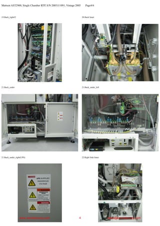 Mattson AST 2900 RTP 8 inch Rapid Thermal Processing Equipment | PDF