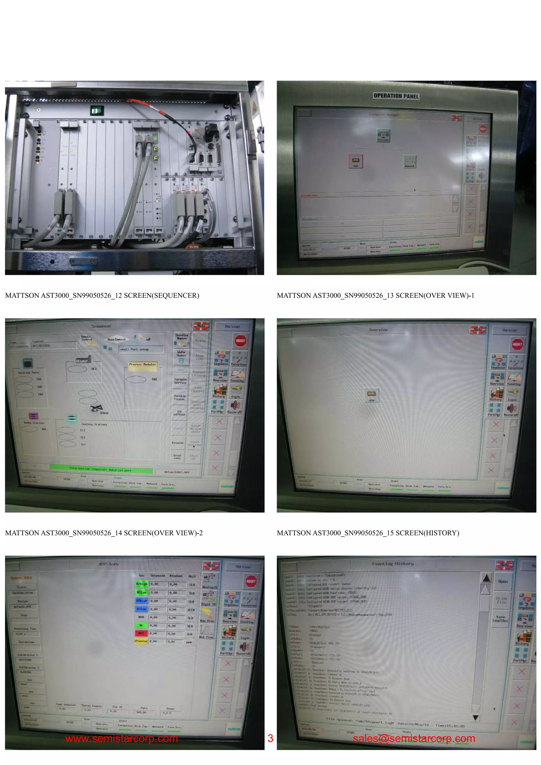 Mattson AST 3000 RTP 8 inch Rapid Thermal Processing Equipment | PDF