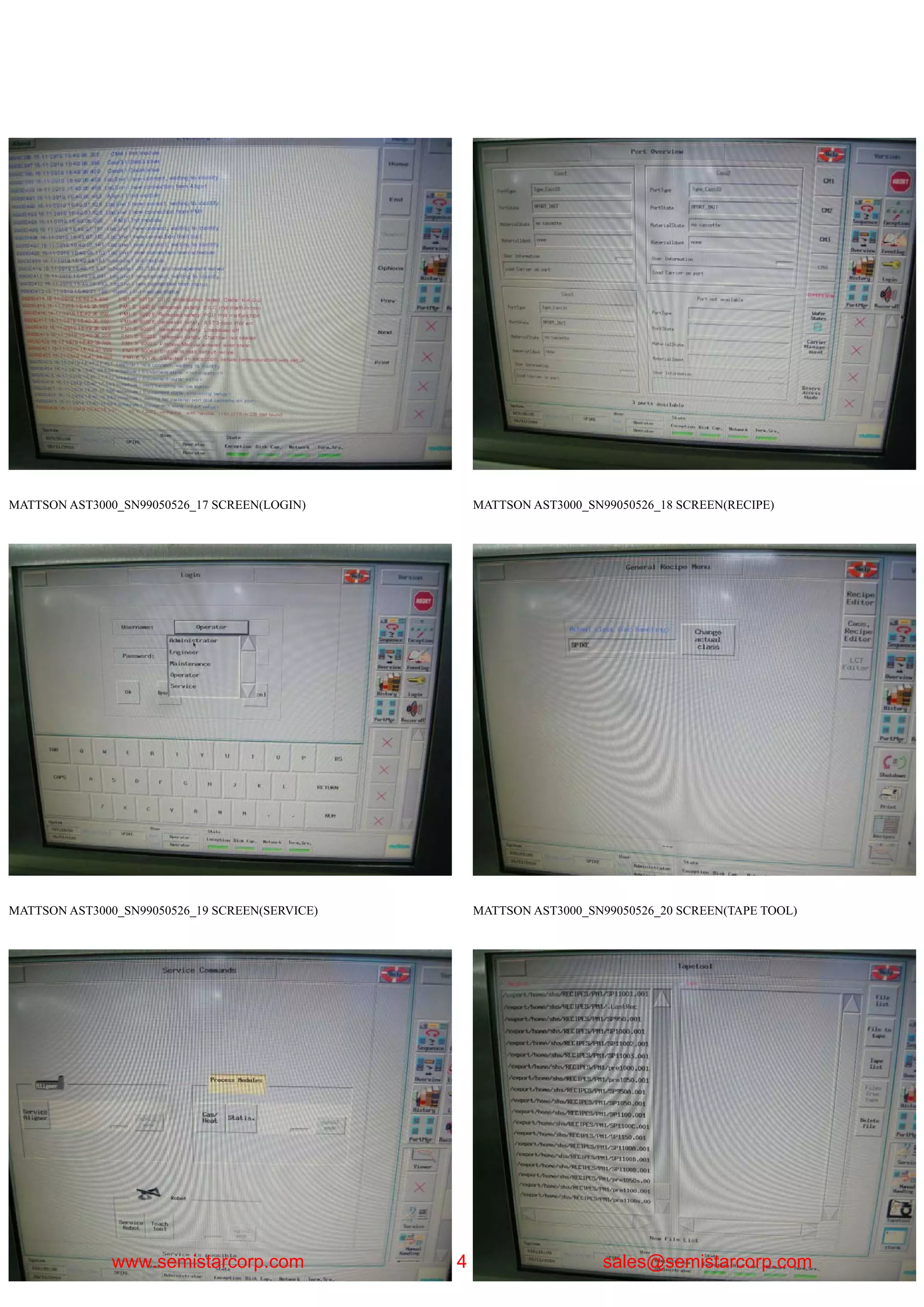 Mattson AST 3000 RTP 8 inch Rapid Thermal Processing Equipment | PDF