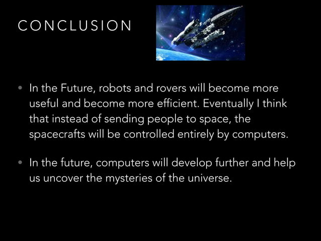 Use Of Computers In Space | PPT