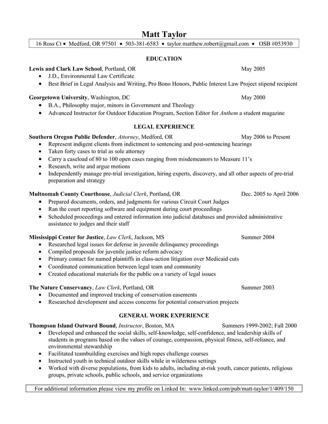 Matt taylor resume | DOC | Legal Services Industry | Industries