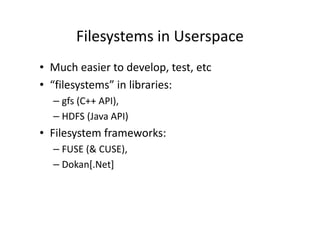An Introduction to User Space Filesystem Development | PPT