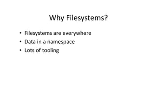 An Introduction to User Space Filesystem Development | PPT