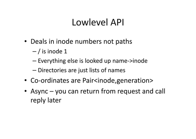 An Introduction to User Space Filesystem Development | PPT