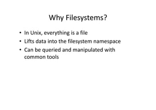 An Introduction to User Space Filesystem Development | PPT