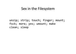 An Introduction to User Space Filesystem Development | PPT