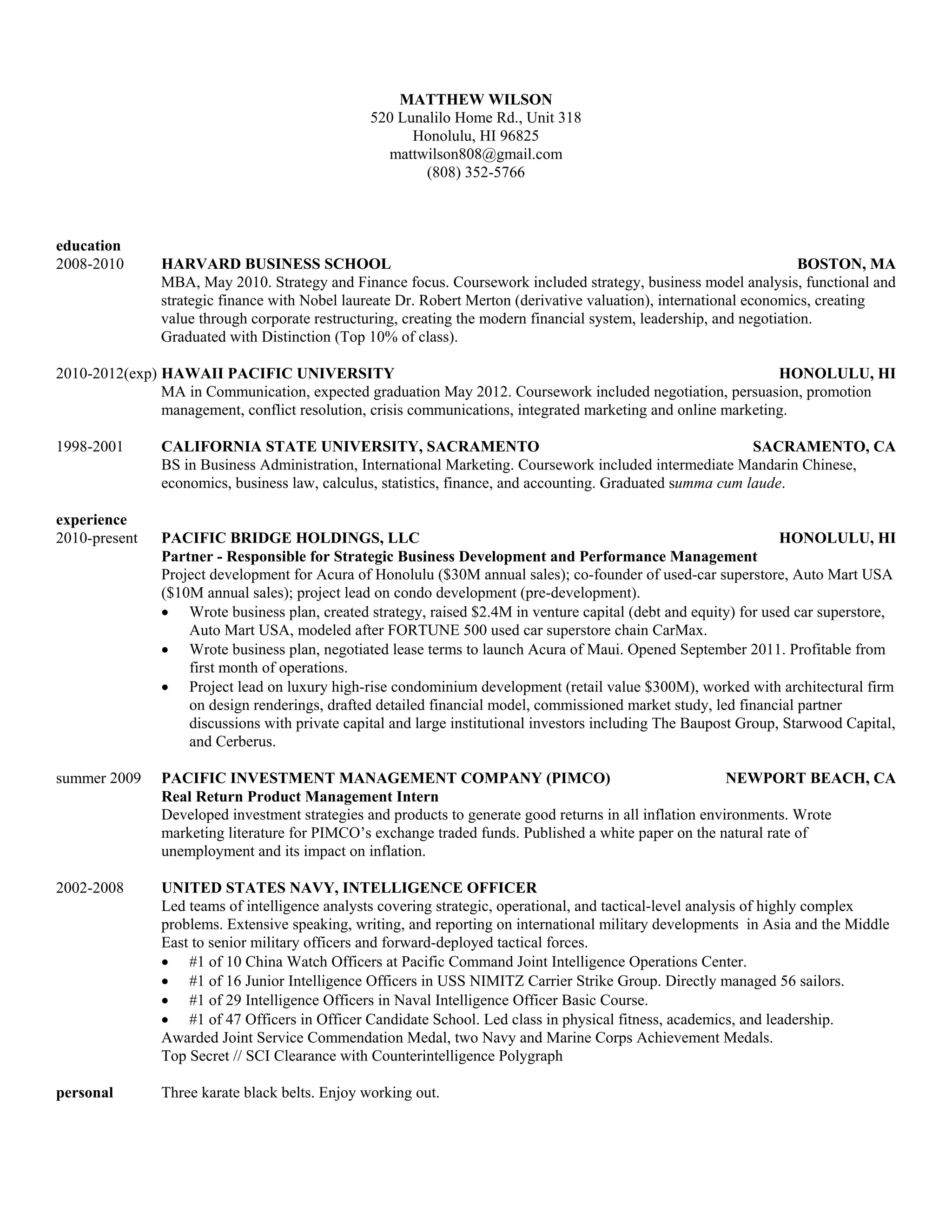 Matt\'s Resume | PDF