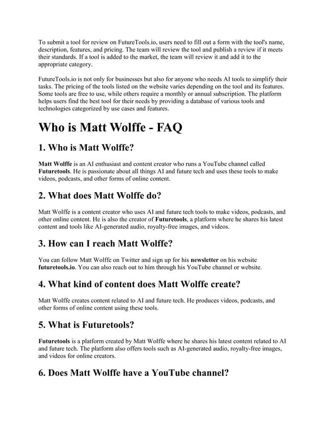 Matt Wolffe1.docx | Shareware and Freeware | Computer Software and ...