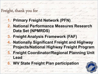 WVAMPO Freight Summit | PPTX