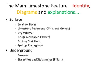 Matu 11 limestone features 1 | PPTX