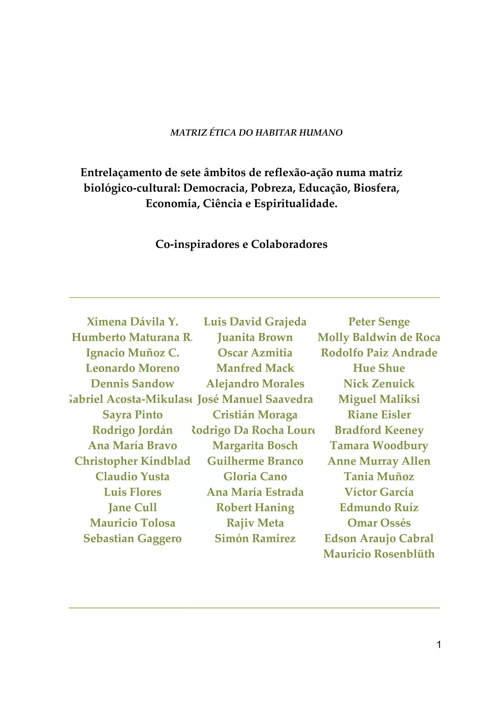 MATURANA, Humberto - Matriz Etica do Habitar Humano | PDF