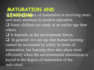 Maturation(Psychology) | PPTX