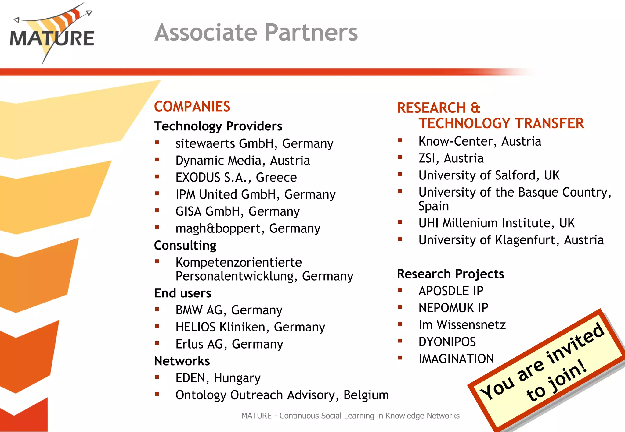 MATURE - Continuous Social Learning in Knowledge Networks | PPT