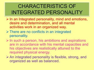 Mature personality and Integrated Personality | PPTX