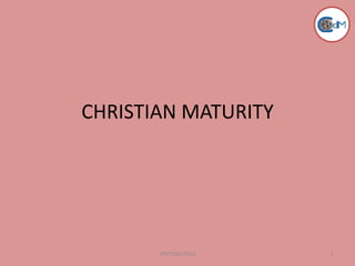 Maturity | PPT