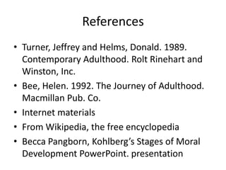 Maturity and moral dev. power point for uploading | PPTX