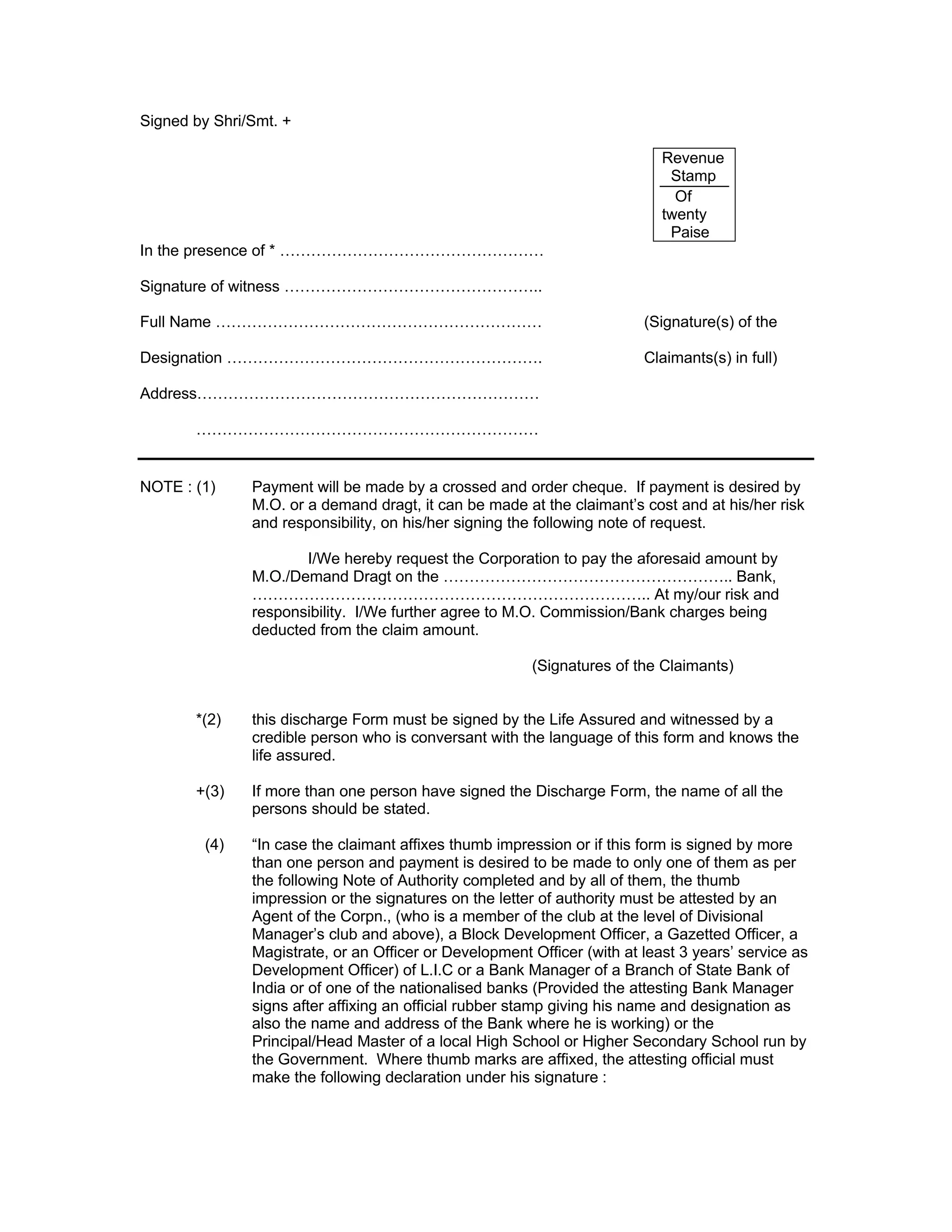 Maturity claim form no. 3825 | PDF