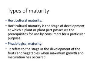 Maturity indices for harvesting fruits | PPT