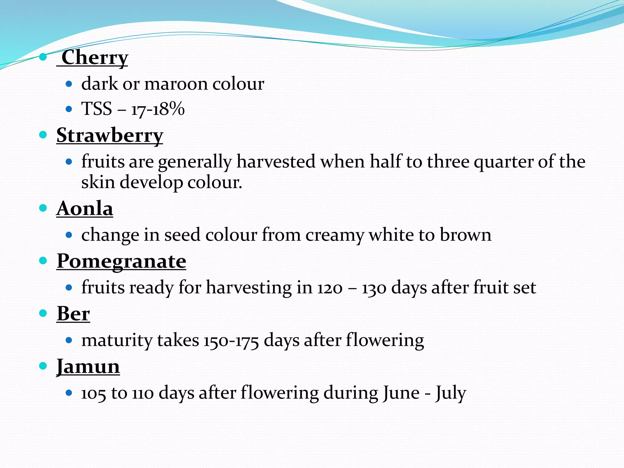 Maturity indices climacteric and non-climacteric fruits | PPTX