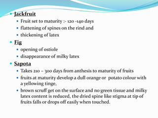 Maturity indices climacteric and non-climacteric fruits | PPTX