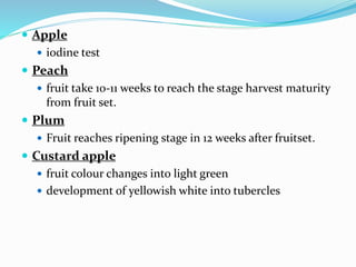 Maturity indices climacteric and non-climacteric fruits | PPTX