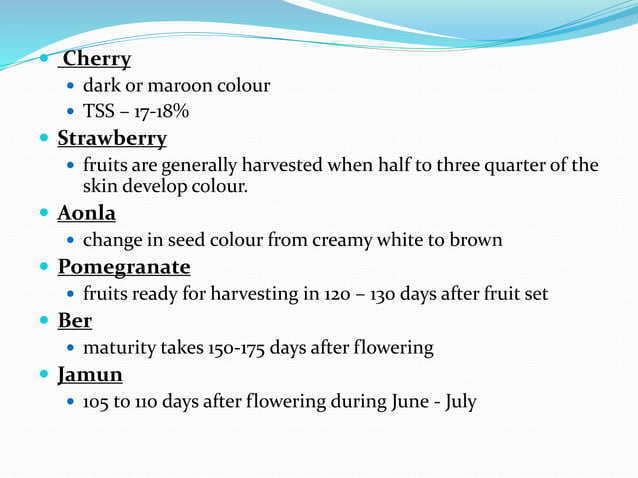 Maturity indices climacteric and non-climacteric fruits | PPTX ...