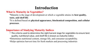 Maturity Indices in different horticultural crops | PPTX