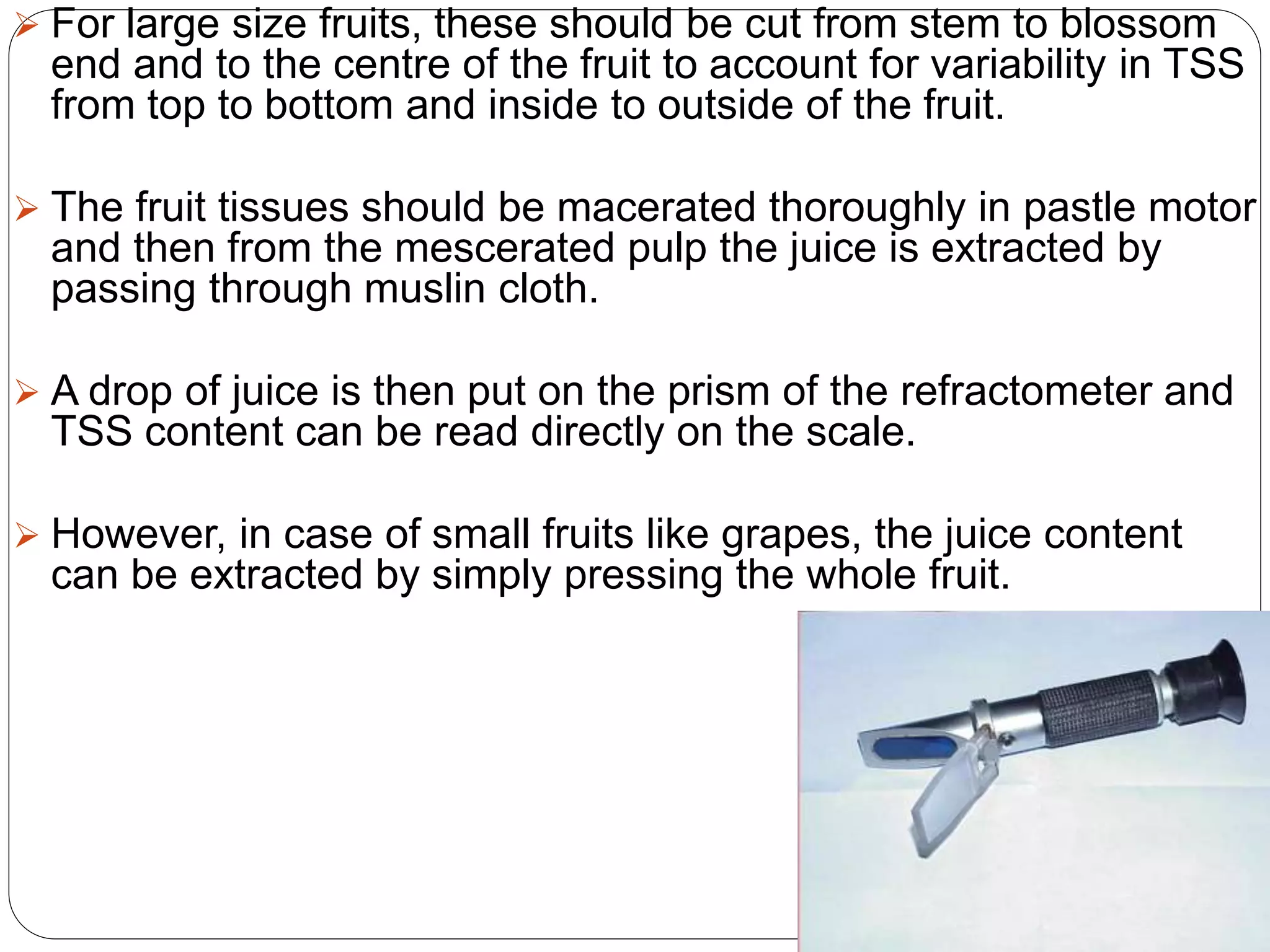 Maturity indices of fruits and vegetables | PPTX