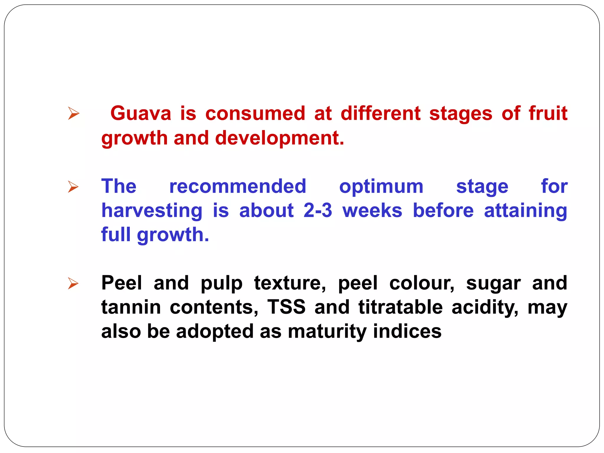Maturity indices of fruits and vegetables | PPTX