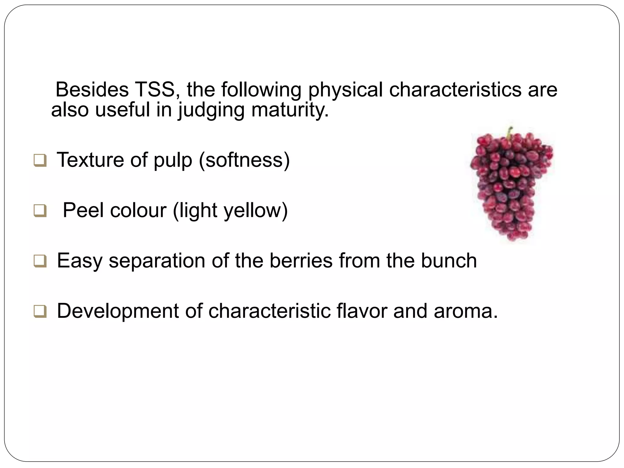 Maturity indices of fruits and vegetables | PPTX