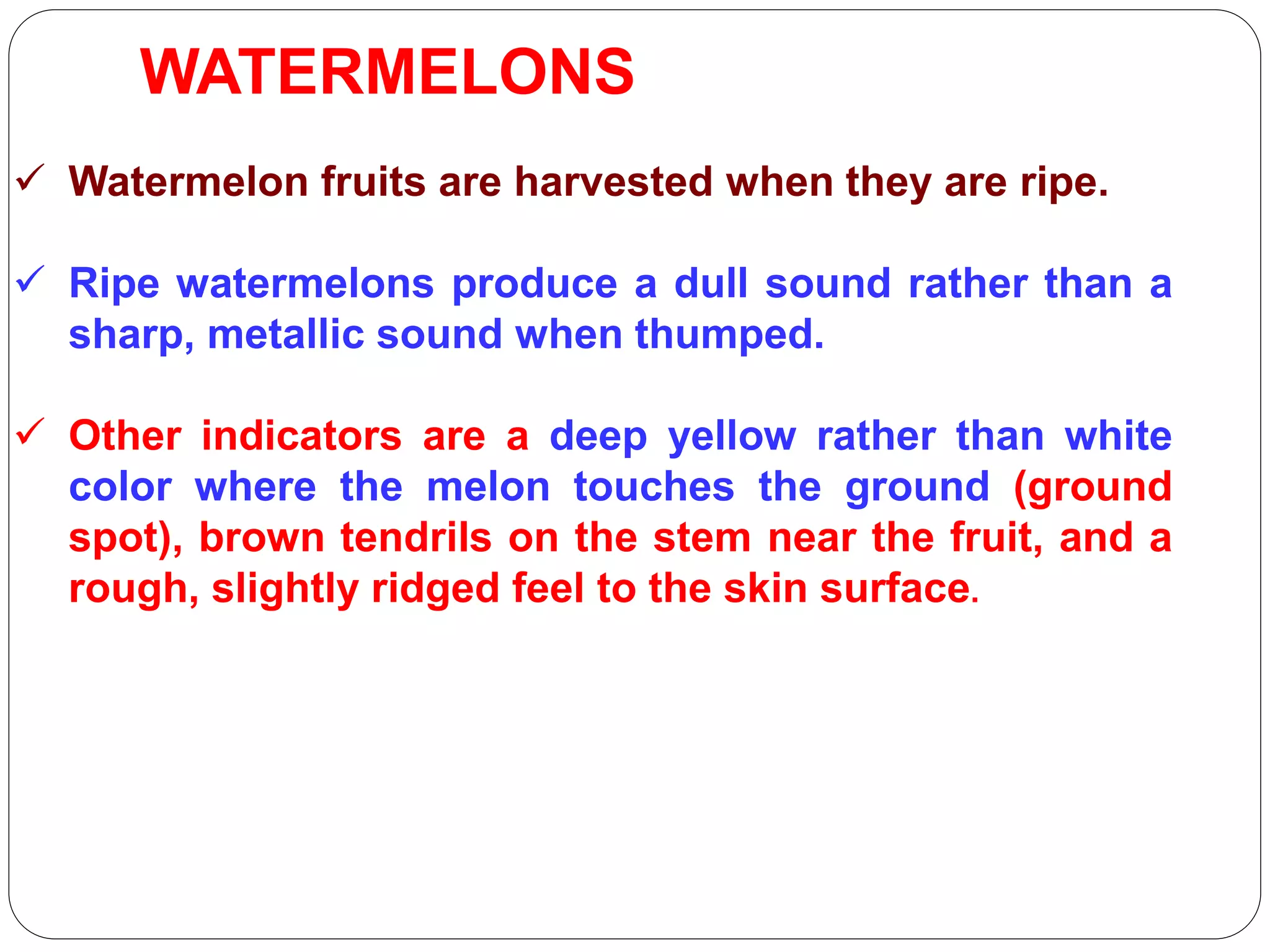 Maturity indices of fruits and vegetables | PPTX