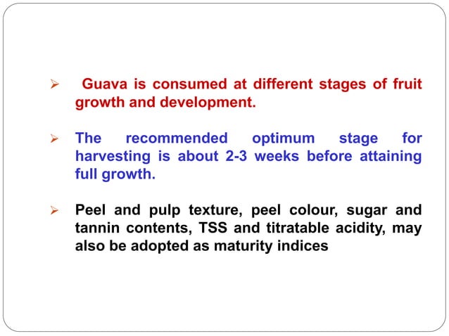 Maturity indices of fruits and vegetables | PPTX | Agriculture | Industries