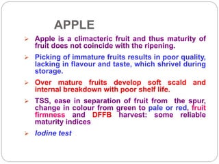 Maturity indices of fruits and vegetables | PPTX