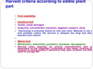 Maturity indices of fruits and vegetables | PPTX