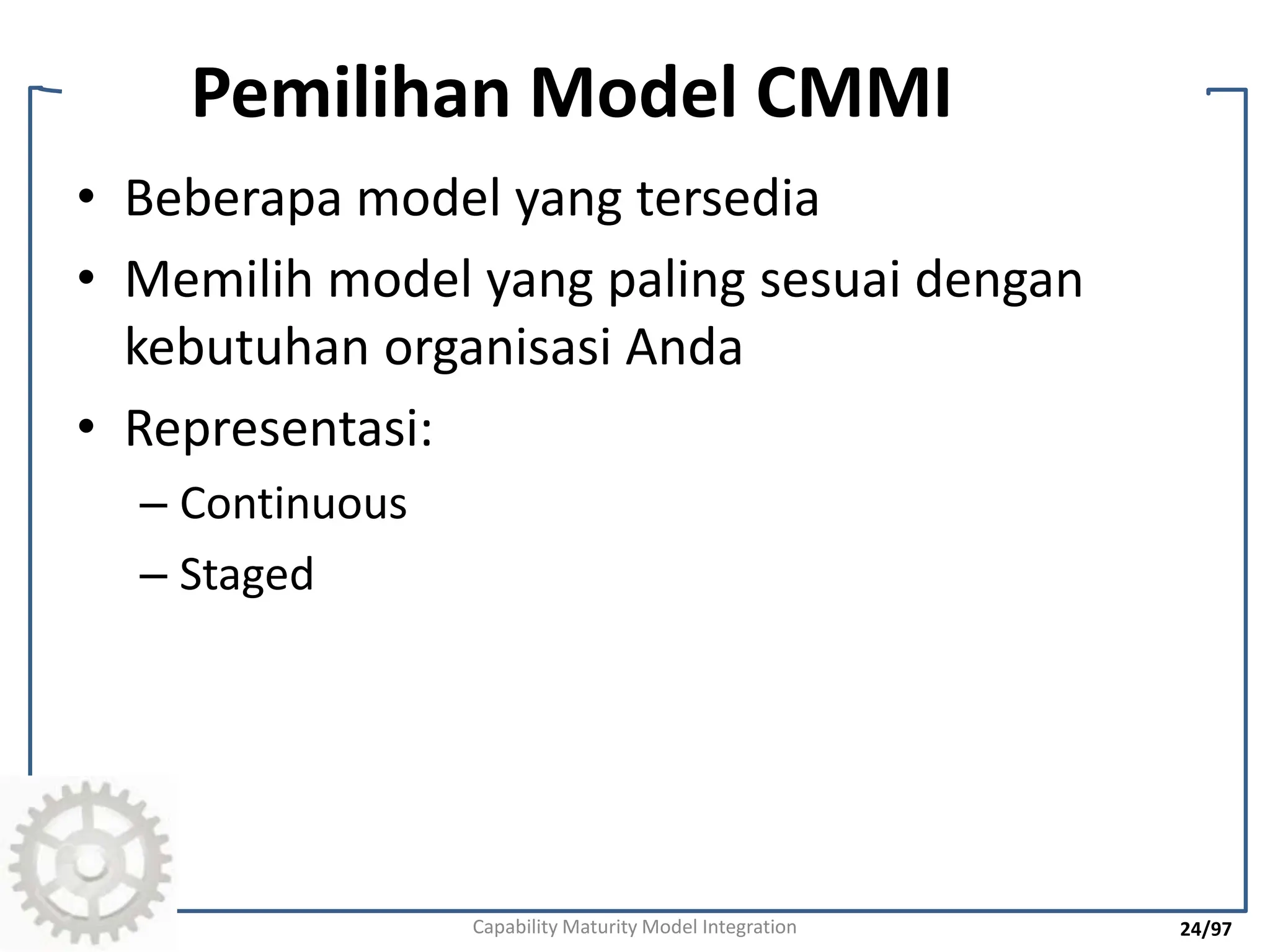 MATURITY LEVEL - CMMI CREATED BY RAMBOE.ppt
