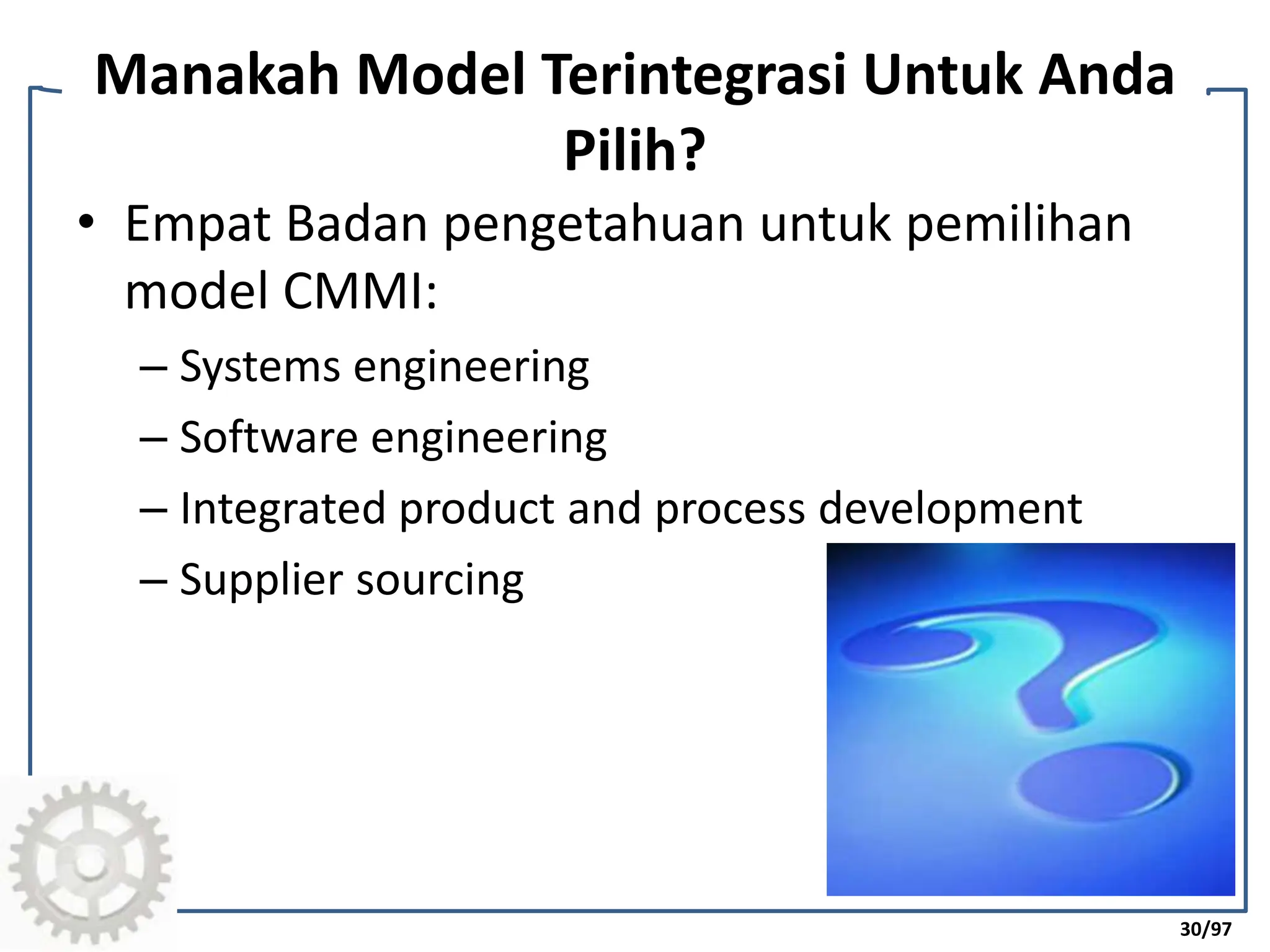 MATURITY LEVEL - CMMI CREATED BY RAMBOE.ppt