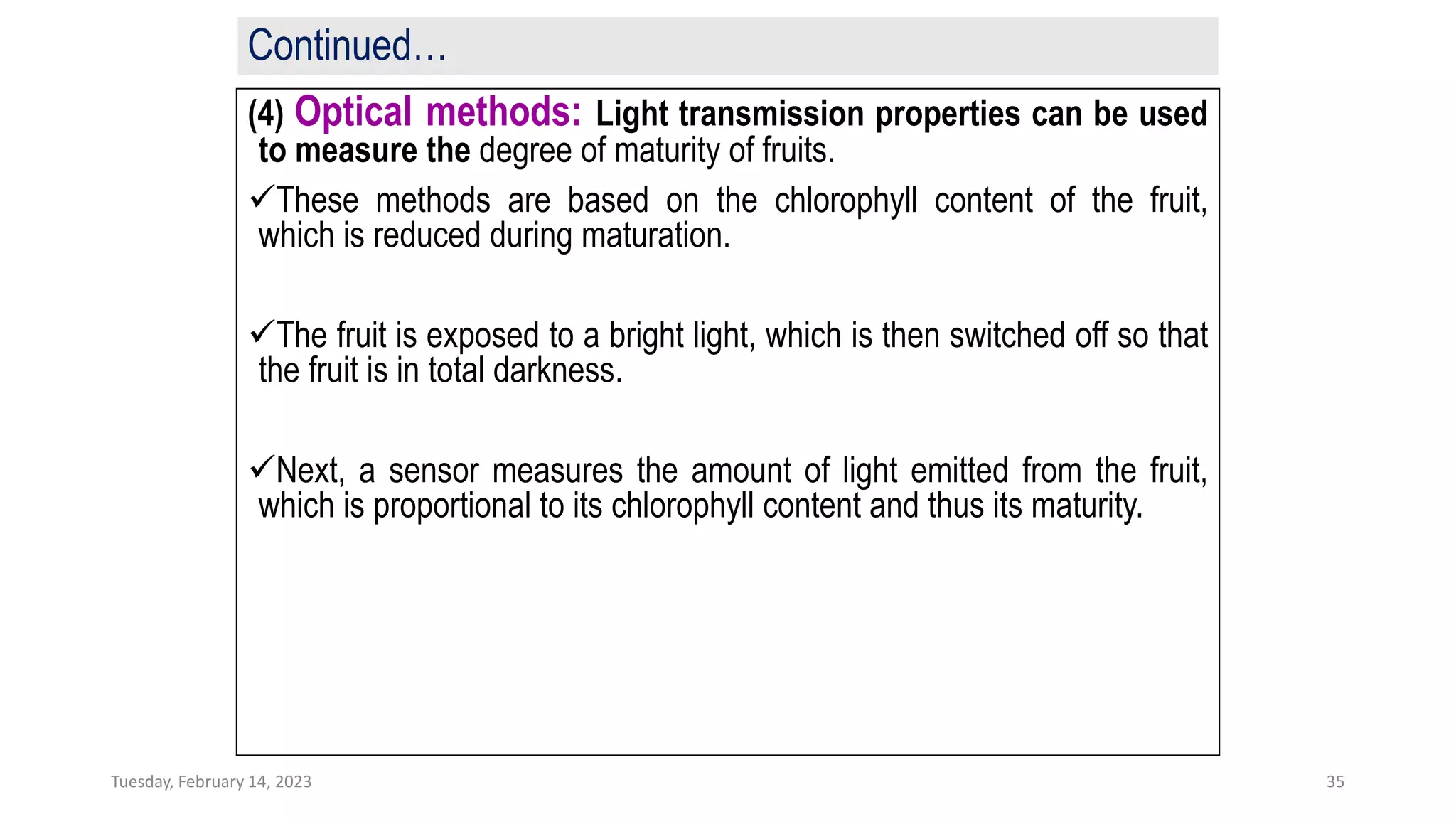 Maturity & Maturity Indices of Fruits & Vegetables ppt 2023.pptx