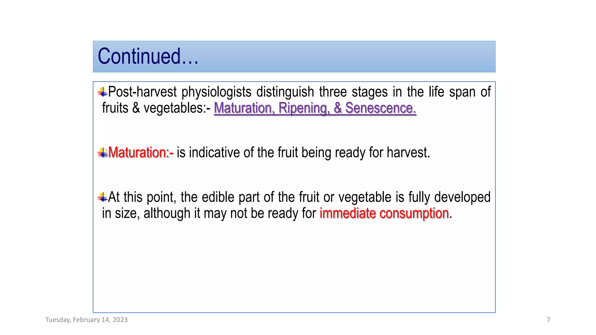 Maturity & Maturity Indices of Fruits & Vegetables ppt 2023.pptx