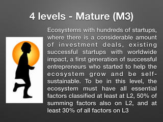 Maturity model for Startup Ecosystems | PDF | Startups | Business